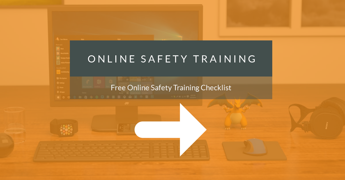 Online Safety Training Checklist - Content Download - Infographic